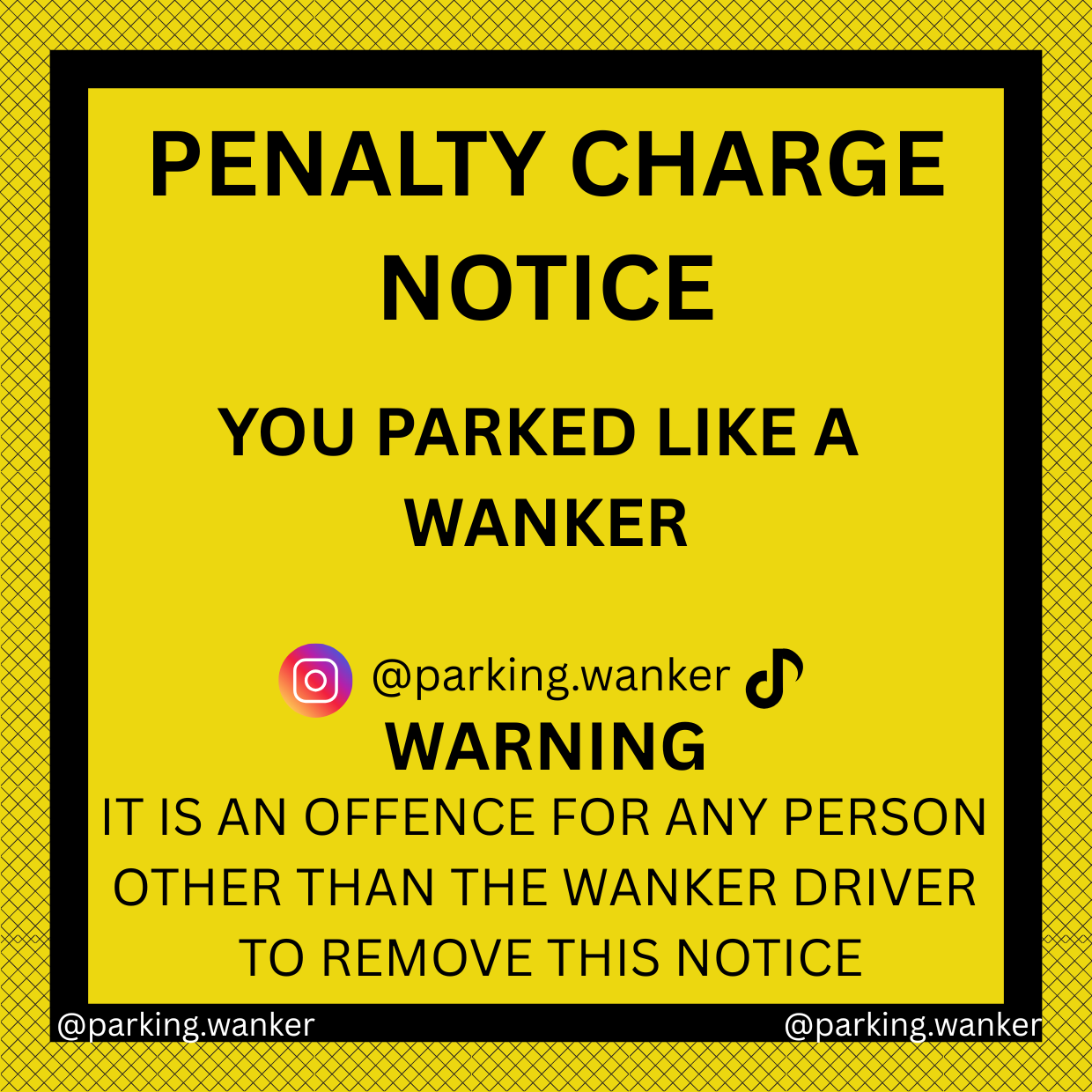 PARKED LIKE A WANKER - Parking Stickers – Parking Wankers